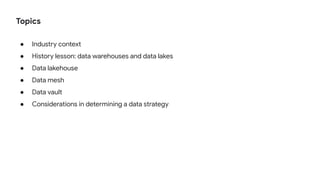 Got data?… now what? An introduction to modern data platforms | PPT