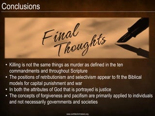 Got Ethics - Capital Punishment and War | PPT