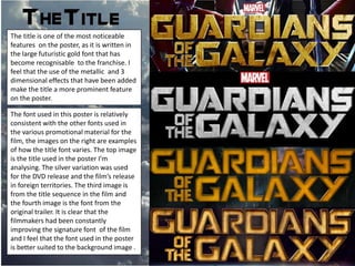 Guardians of the Galaxy Poster Analysis | PPTX