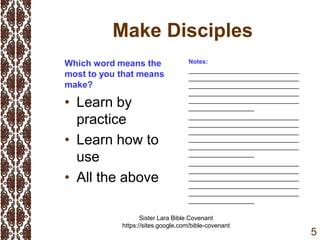 Go Therefore Make Disciples of Covenant The Words of Jesus to Disciples ...