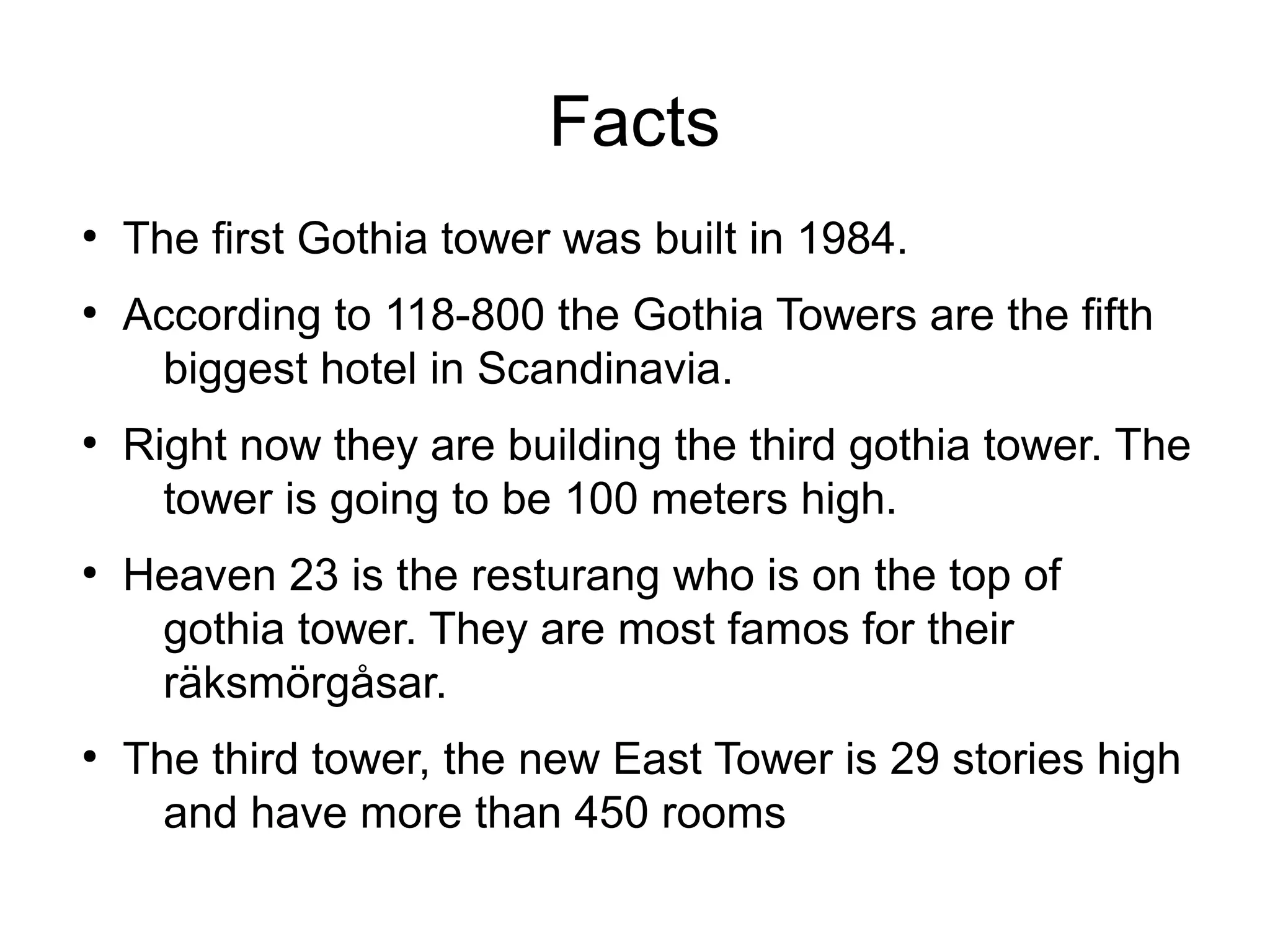 Gothia towers | PPT