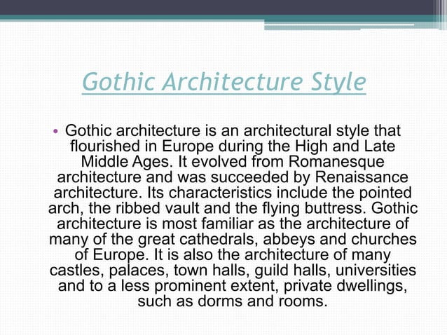 Gothic architecture | PPT