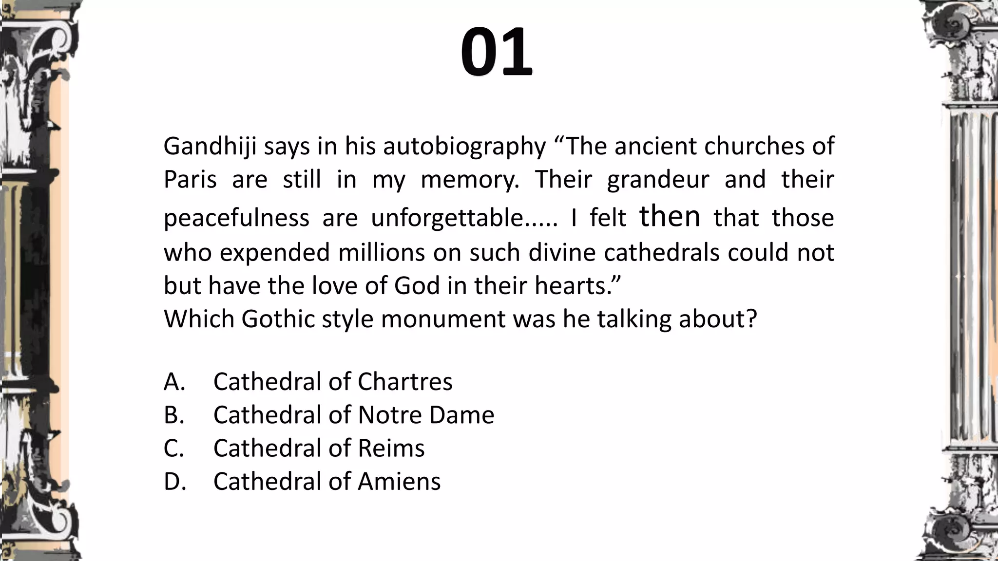 Short Quizzes on Gothic, Baroque, Romanesque, Rennaissance Architecture ...