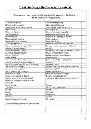 Gothic coursework task jekyll | DOC