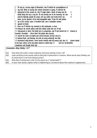Gothic coursework task jekyll | DOC