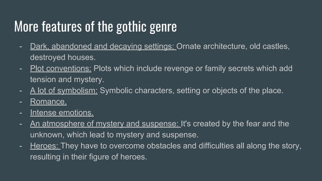 The Gothic genre | PDF