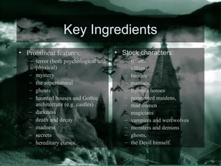 Gothic horror and its main tenets in literature | PPT