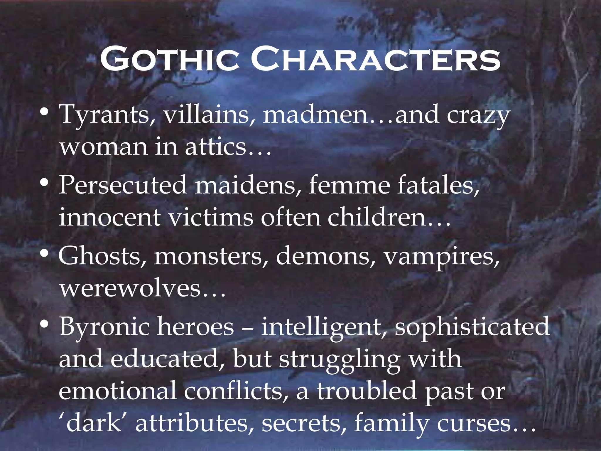 Gothic Literature Introduction PPT Gothic Literature Introduction PPT