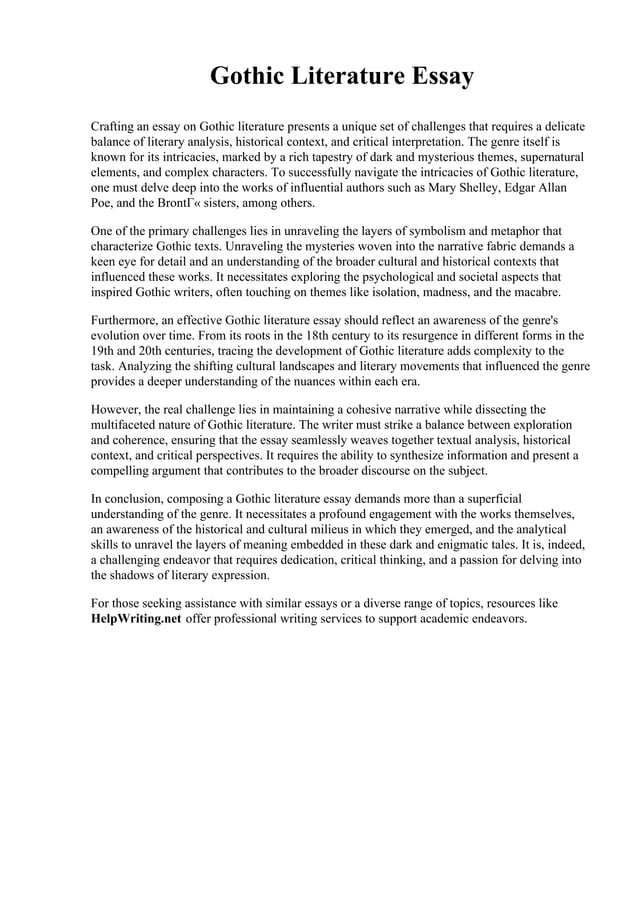 Gothic Literature Essay.pdf