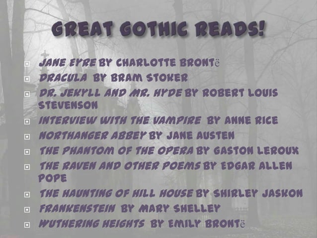 Gothic Literature by Myriam Miller | PPT