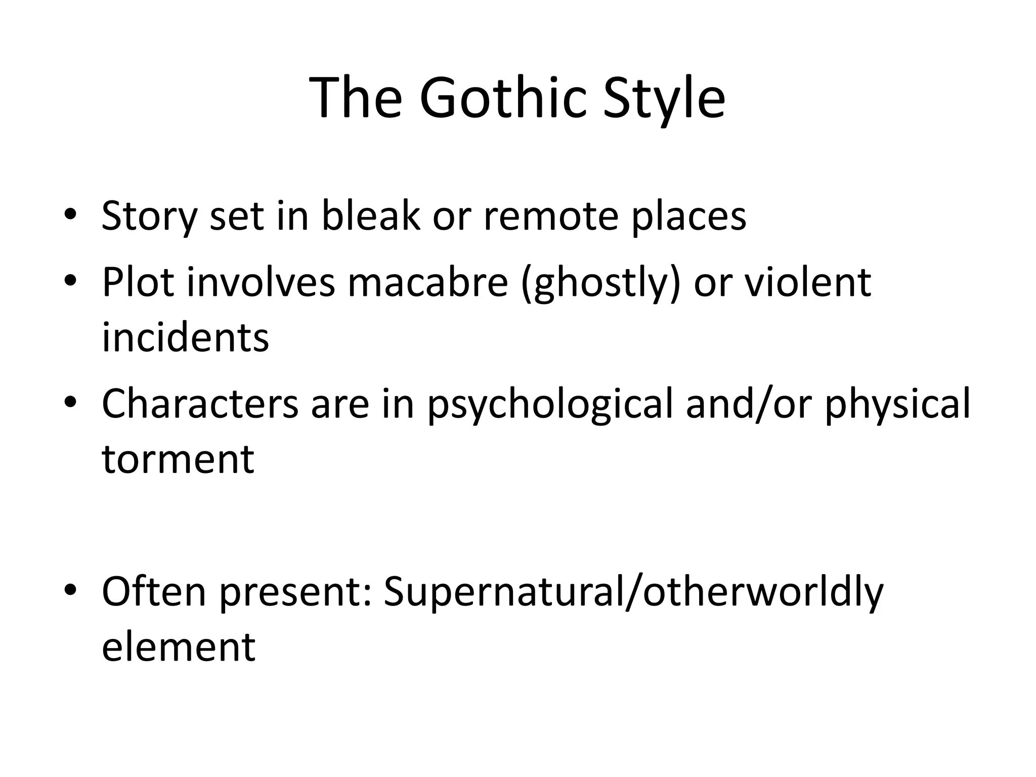 Gothic, Poe | PPTX