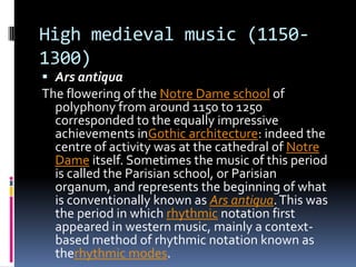 Gothic to antiquity | PPTX | Classical Music | Music