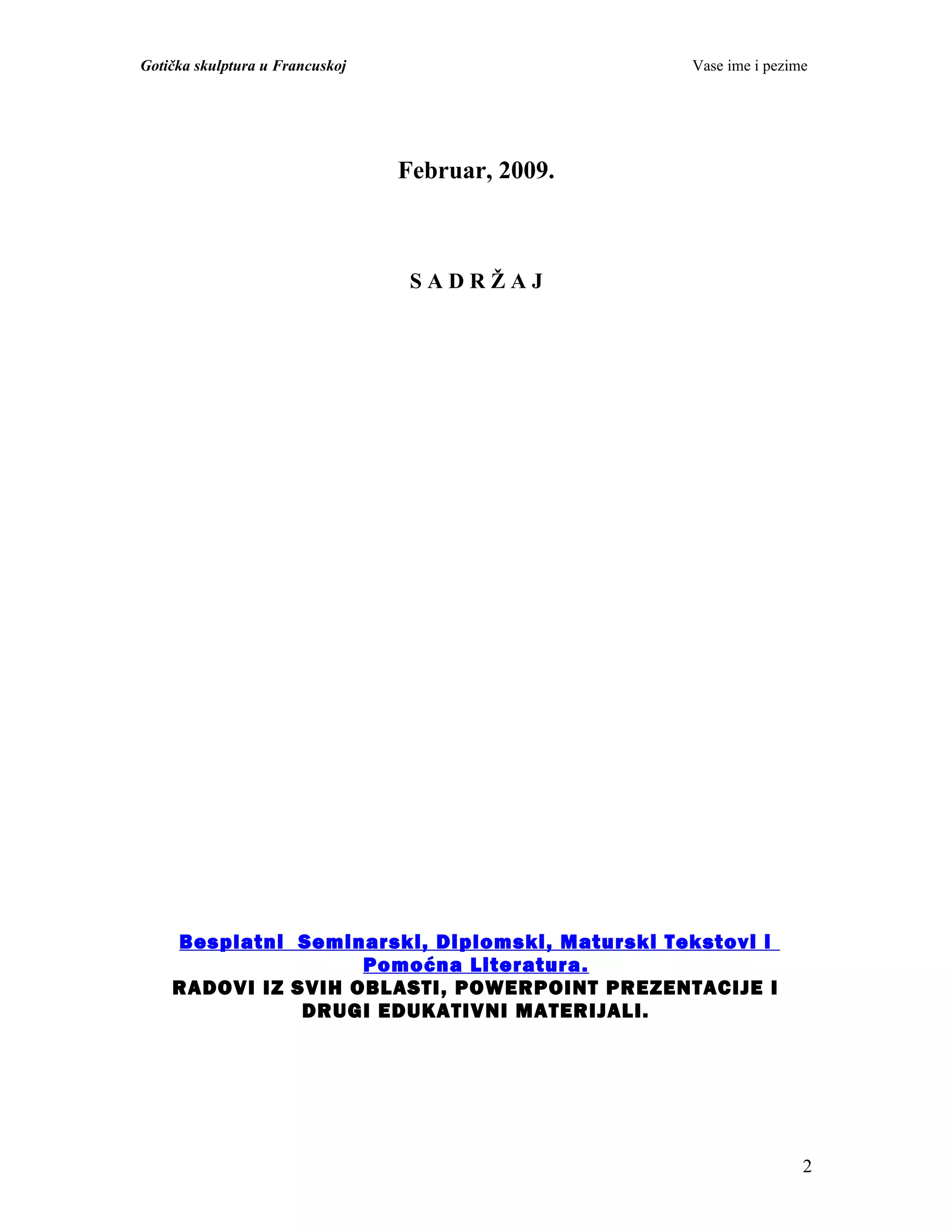 Goticka skulptura u francuskoj | PDF