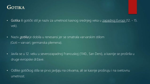 Gotika | PPT