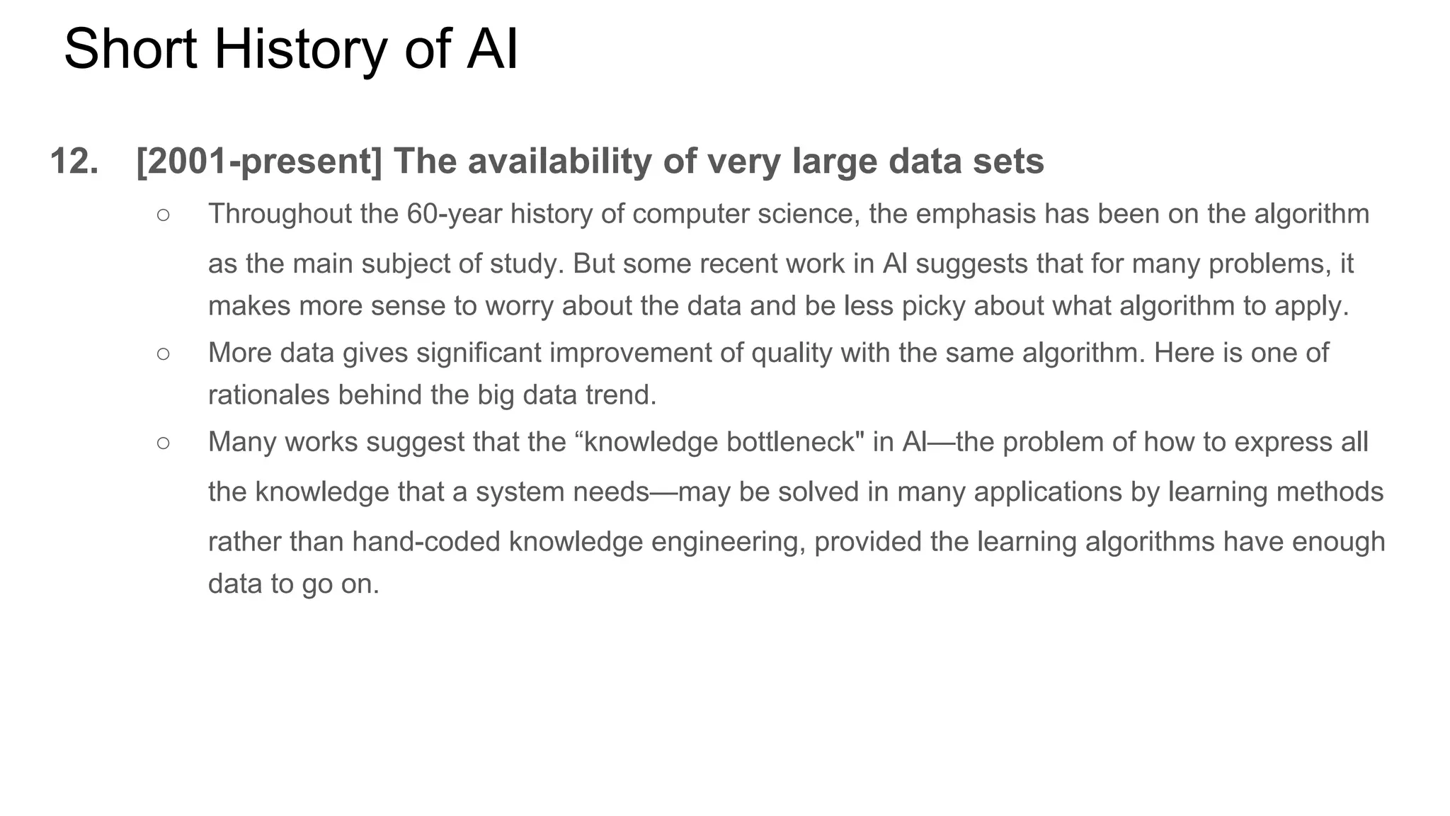 Artificial Intelligence - Past, Present and Future | PDF