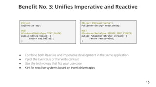 Reactive Amsterdam - Maxim Burgerhout - Quarkus Intro | PDF