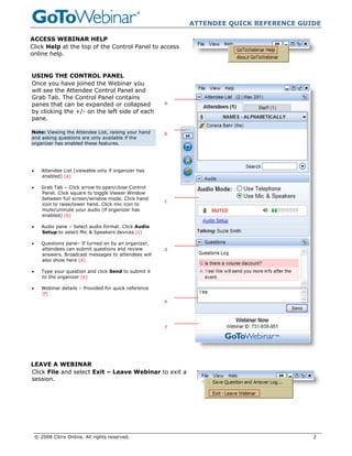 GoToWebinar Attendee Guide | PDF