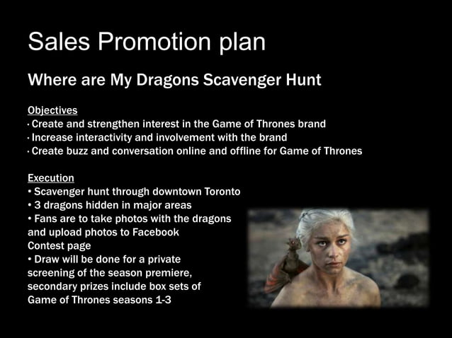 Integrated Marketing Communications Plan - Game of Thrones | PPTX
