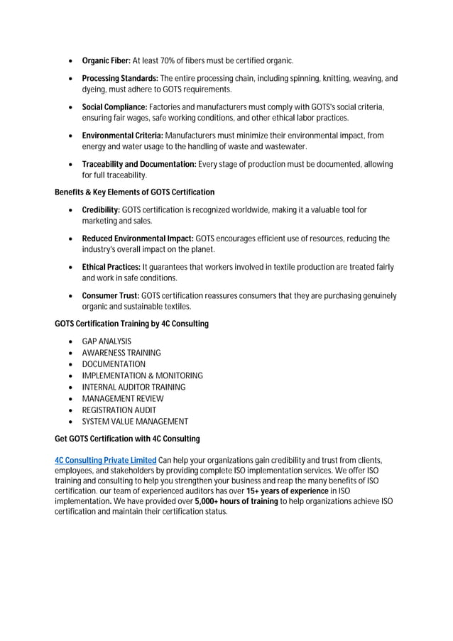 GOTS Certification What You Need to Know.pdf | Environmental Services ...