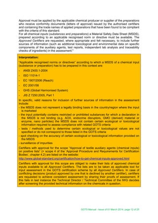 Gots manual 01-march2014 | PDF