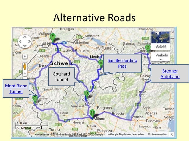 Gotthard Tunnel Traffic Alternative Routes | PPTX