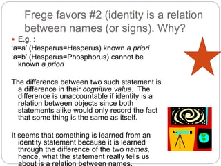 Gottlob Frege's Sense and Reference | PPTX