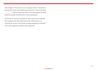 GOTV: Script, Tips and Tactics | PDF