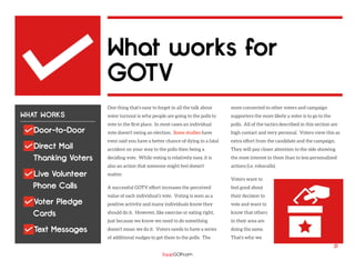 GOTV: Script, Tips and Tactics | PDF