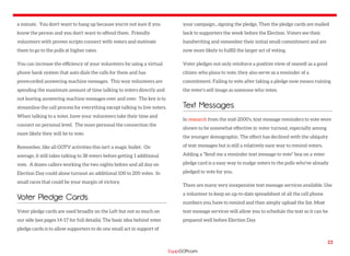 GOTV: Script, Tips and Tactics | PDF