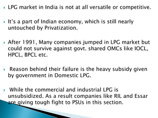 LPG Segment in india | PPTX