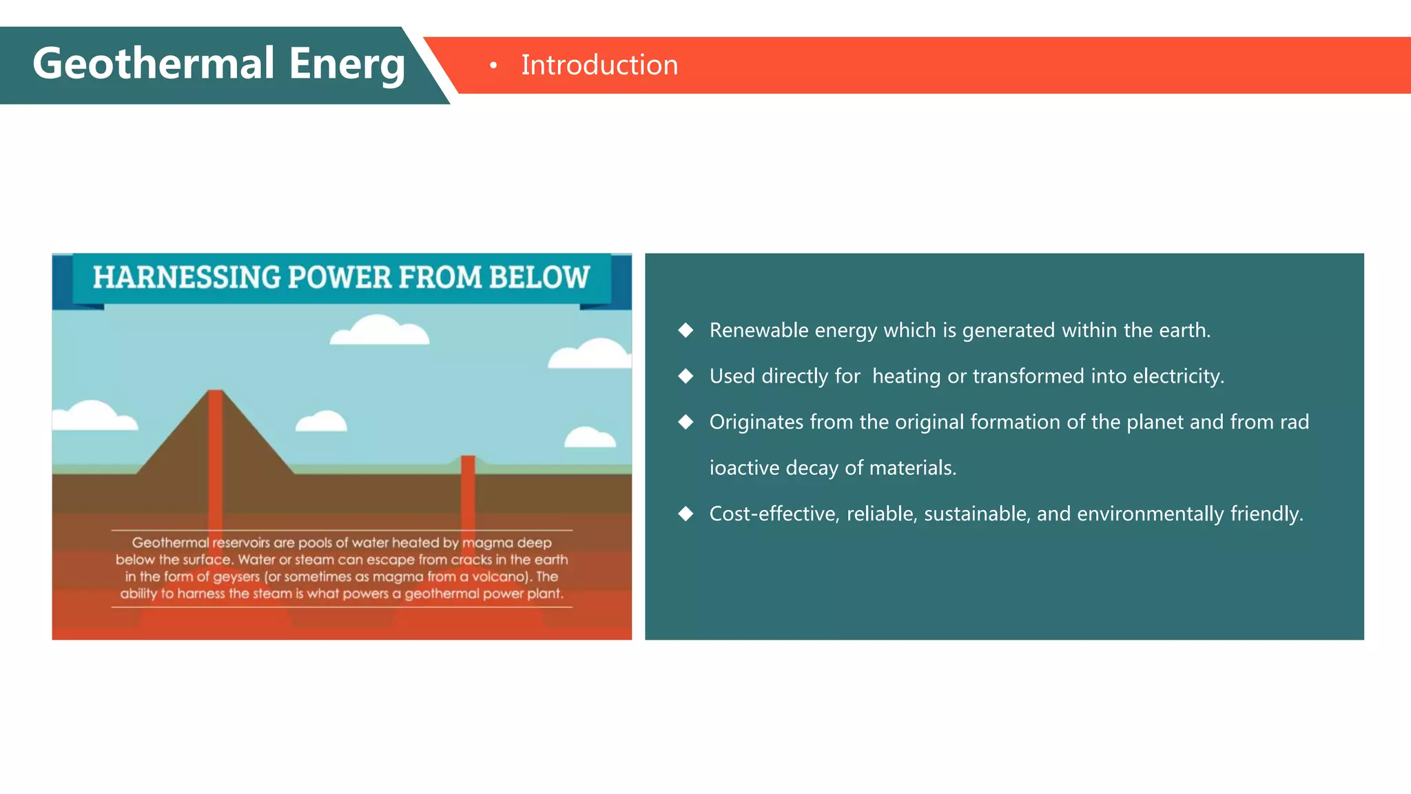 Geothermal Energy: Advantages, Disadvantages, Economics and Policy | PPTX