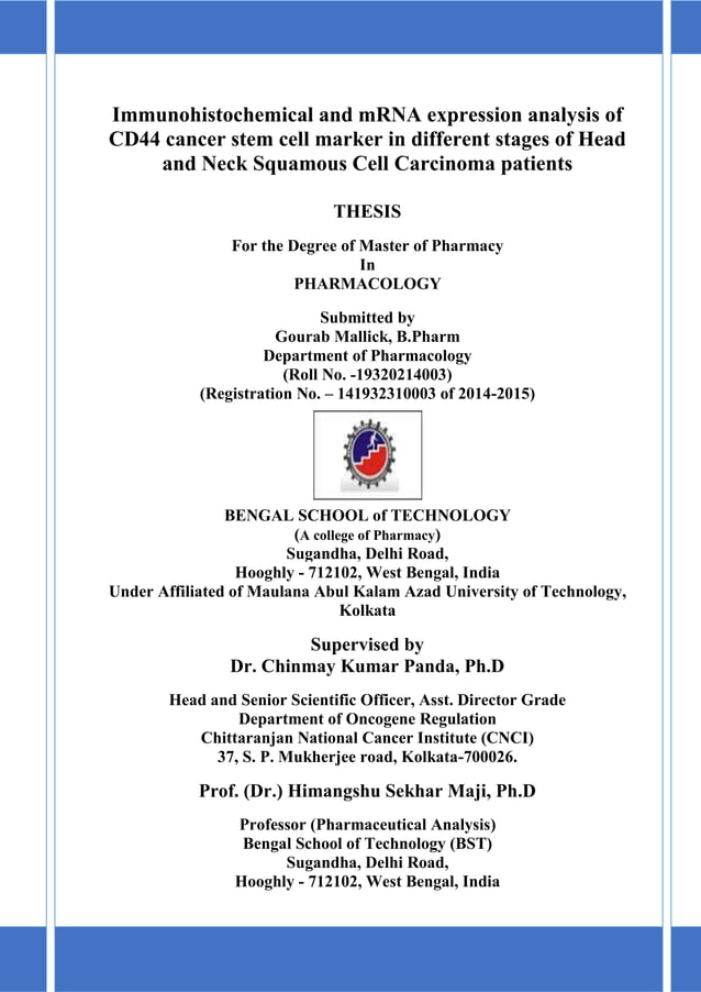 Project on Identification of different histopathological grade and ...