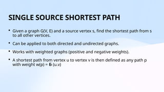 Bellman ford algorithm for single source | PPTX