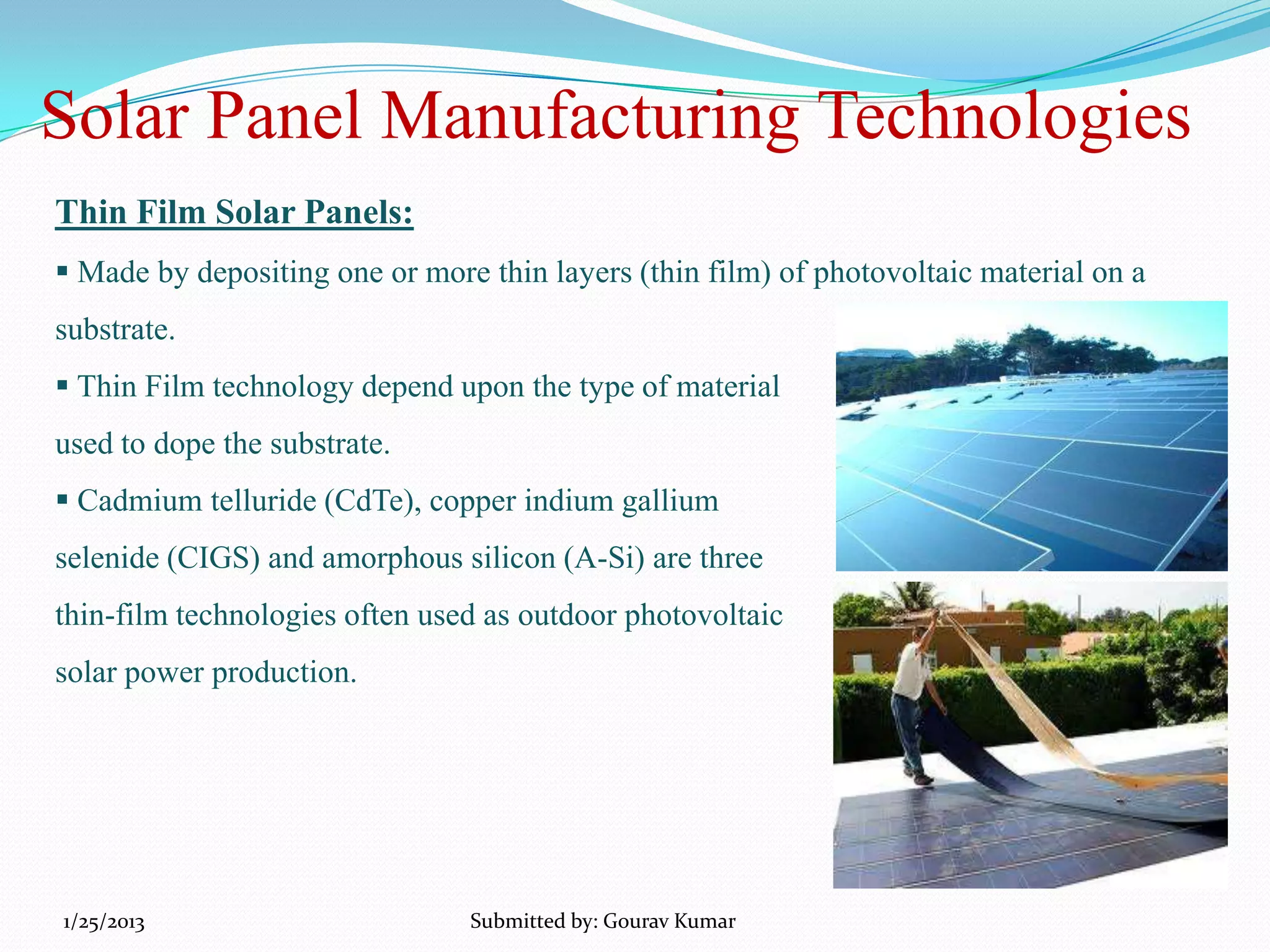 Solar panel Technology ppt | PPTX