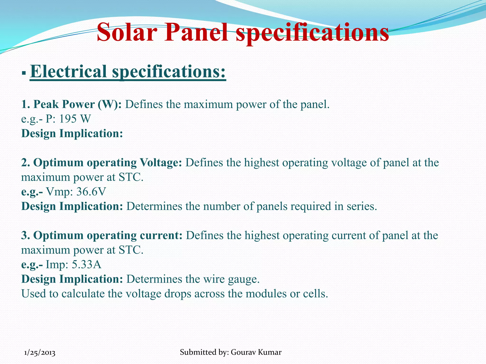 Solar panel Technology ppt | PPTX