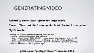 Using Gource to visualize Linux kernel data | PPT
