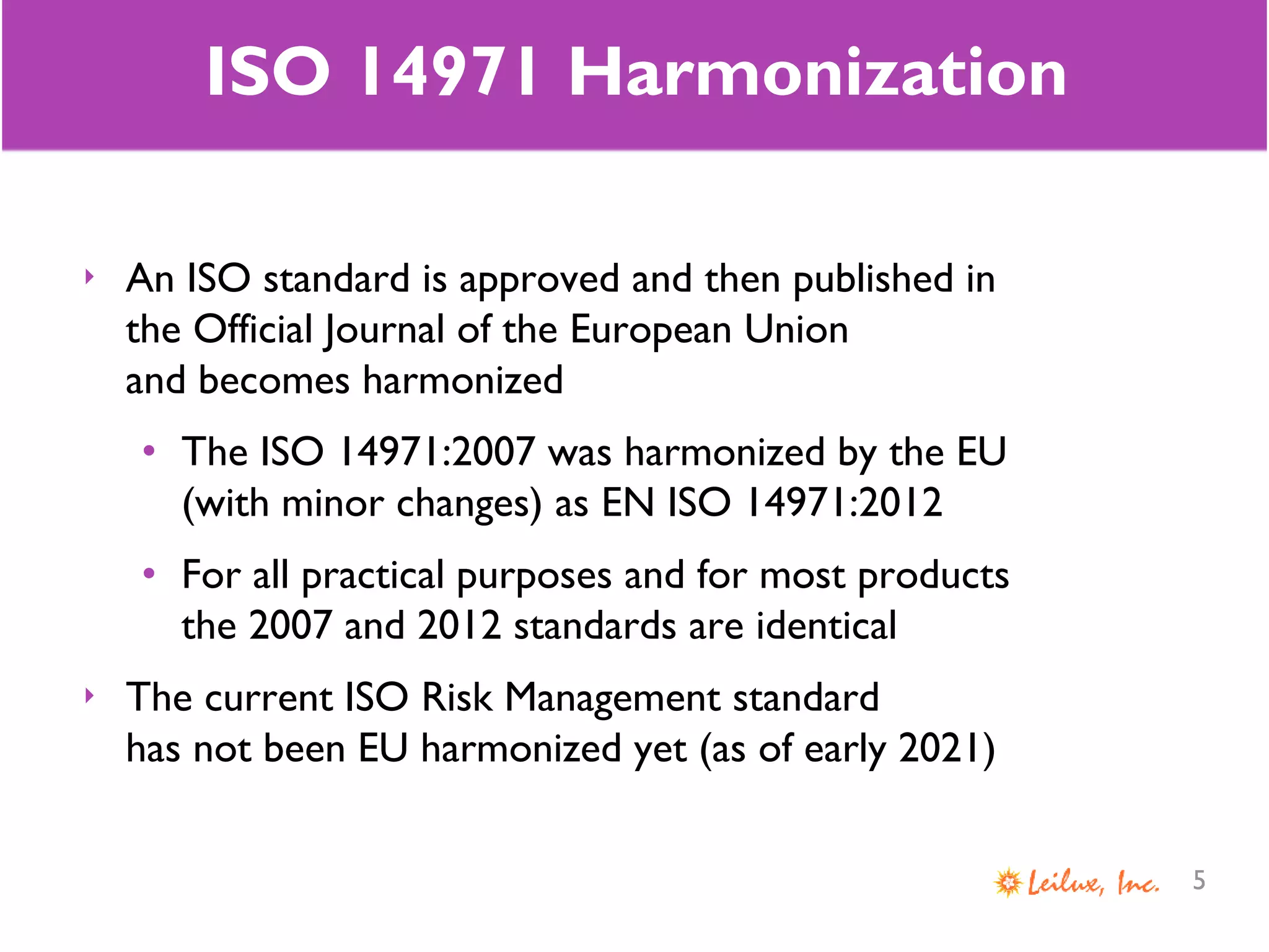 ISO 14971:2019 and ISO/TR 24971 Risk Management Update | PDF
