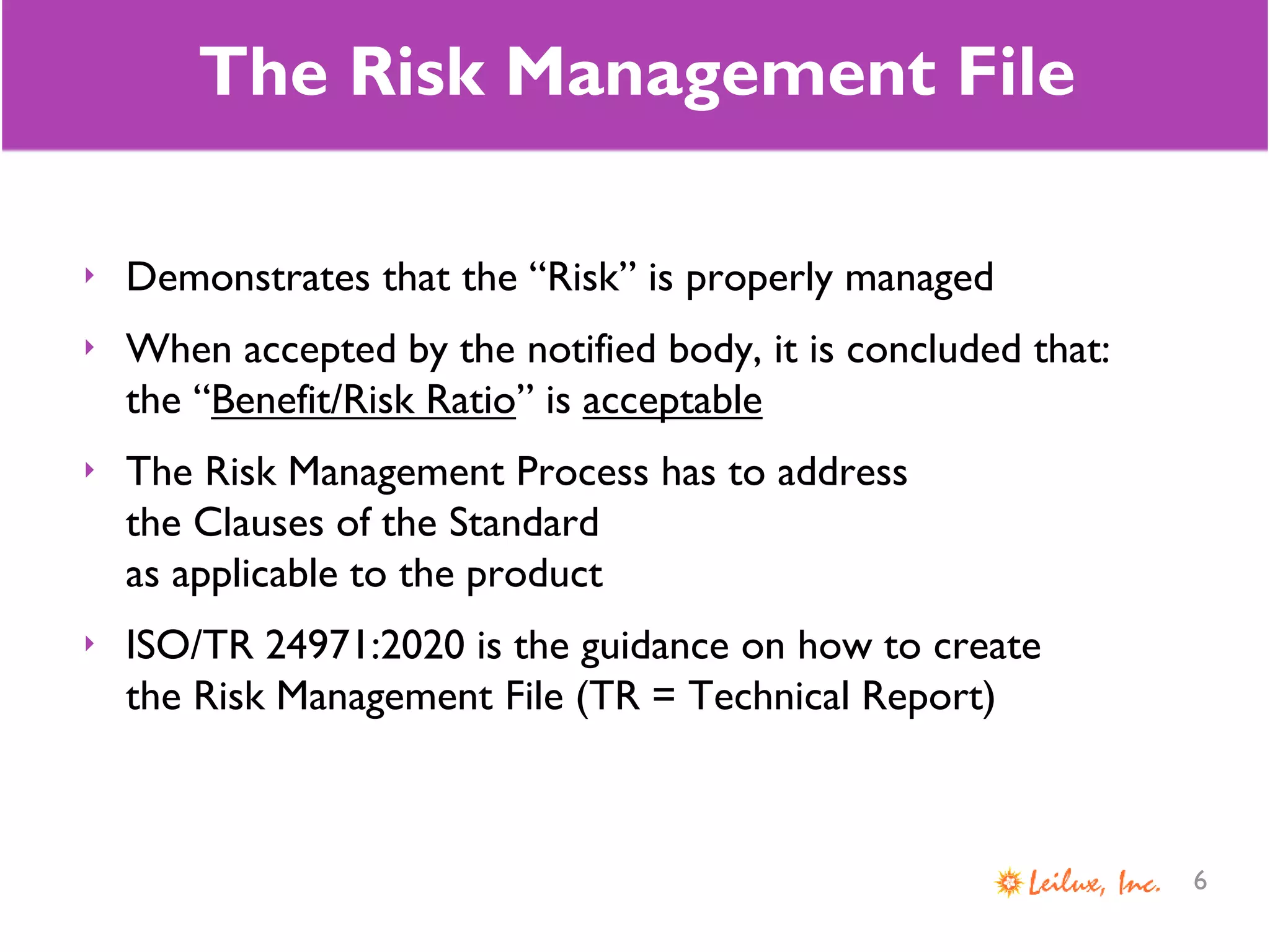 ISO 14971:2019 and ISO/TR 24971 Risk Management Update | PDF