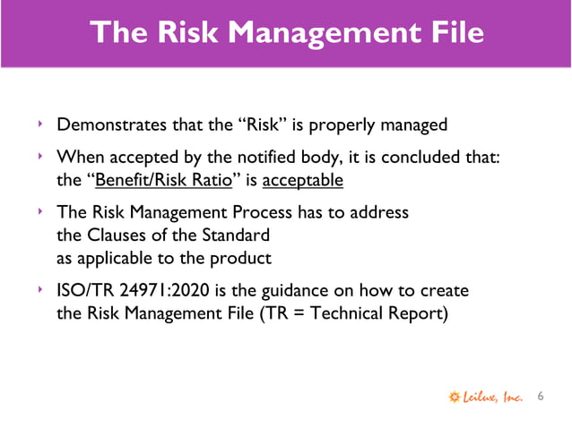 ISO 14971:2019 and ISO/TR 24971 Risk Management Update | PDF