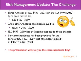 ISO 14971:2019 and ISO/TR 24971 Risk Management Update | PDF