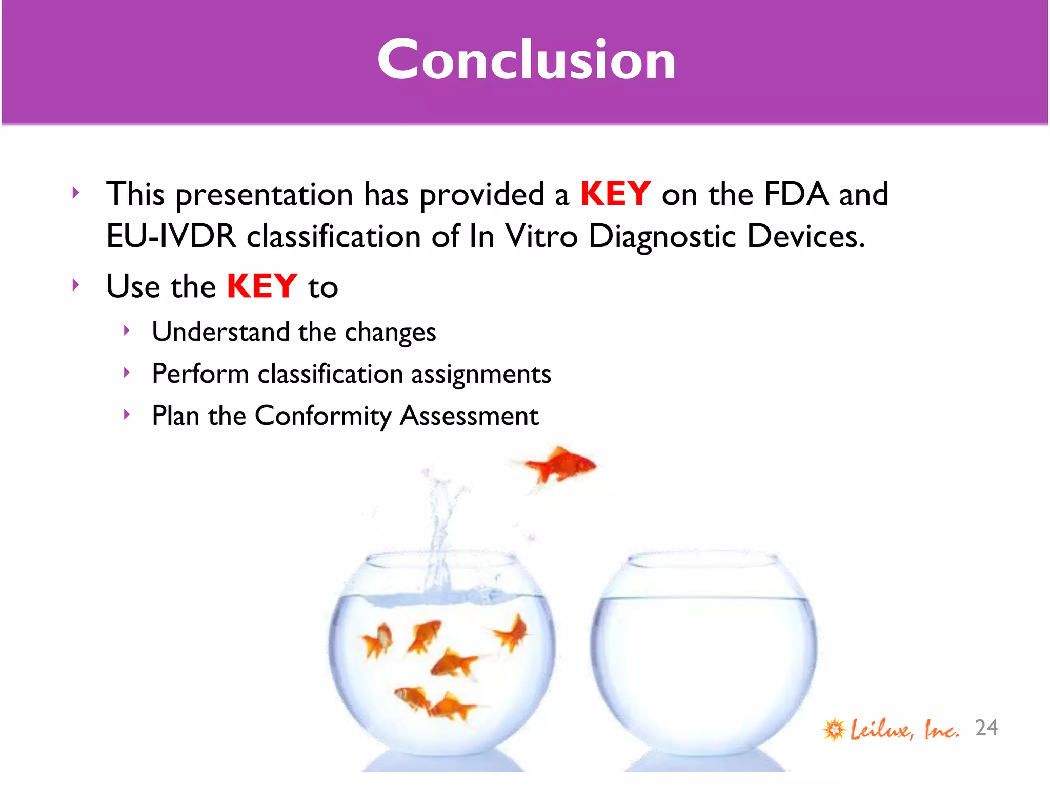 Classification of In Vitro Diagnostic Devices per FDA and IVDR Rules | PDF