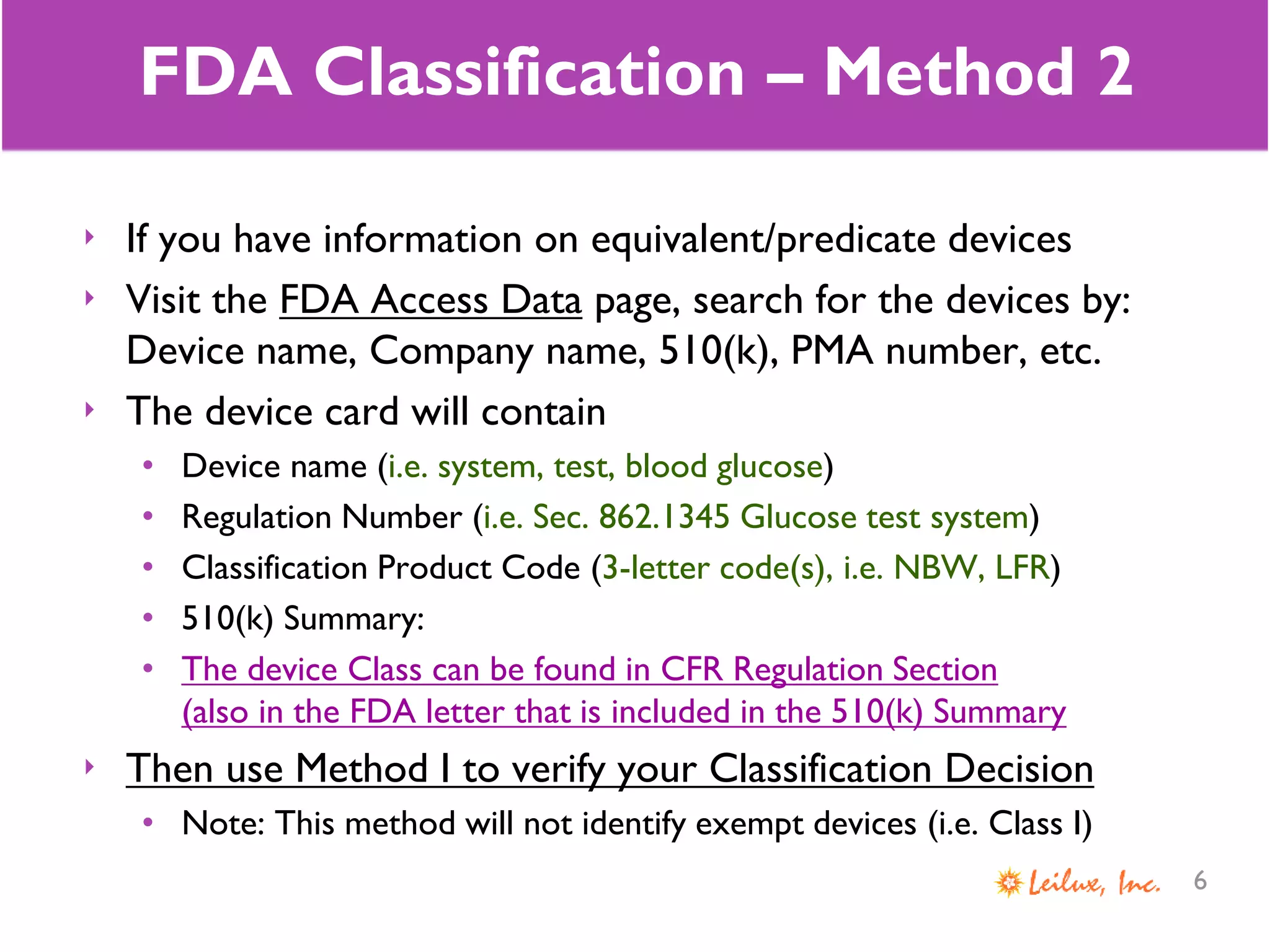 Classification of In Vitro Diagnostic Devices per FDA and IVDR Rules | PDF