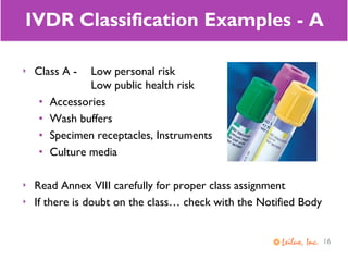 Classification of In Vitro Diagnostic Devices per FDA and IVDR Rules | PDF