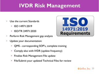 Classification of In Vitro Diagnostic Devices per FDA and IVDR Rules | PDF