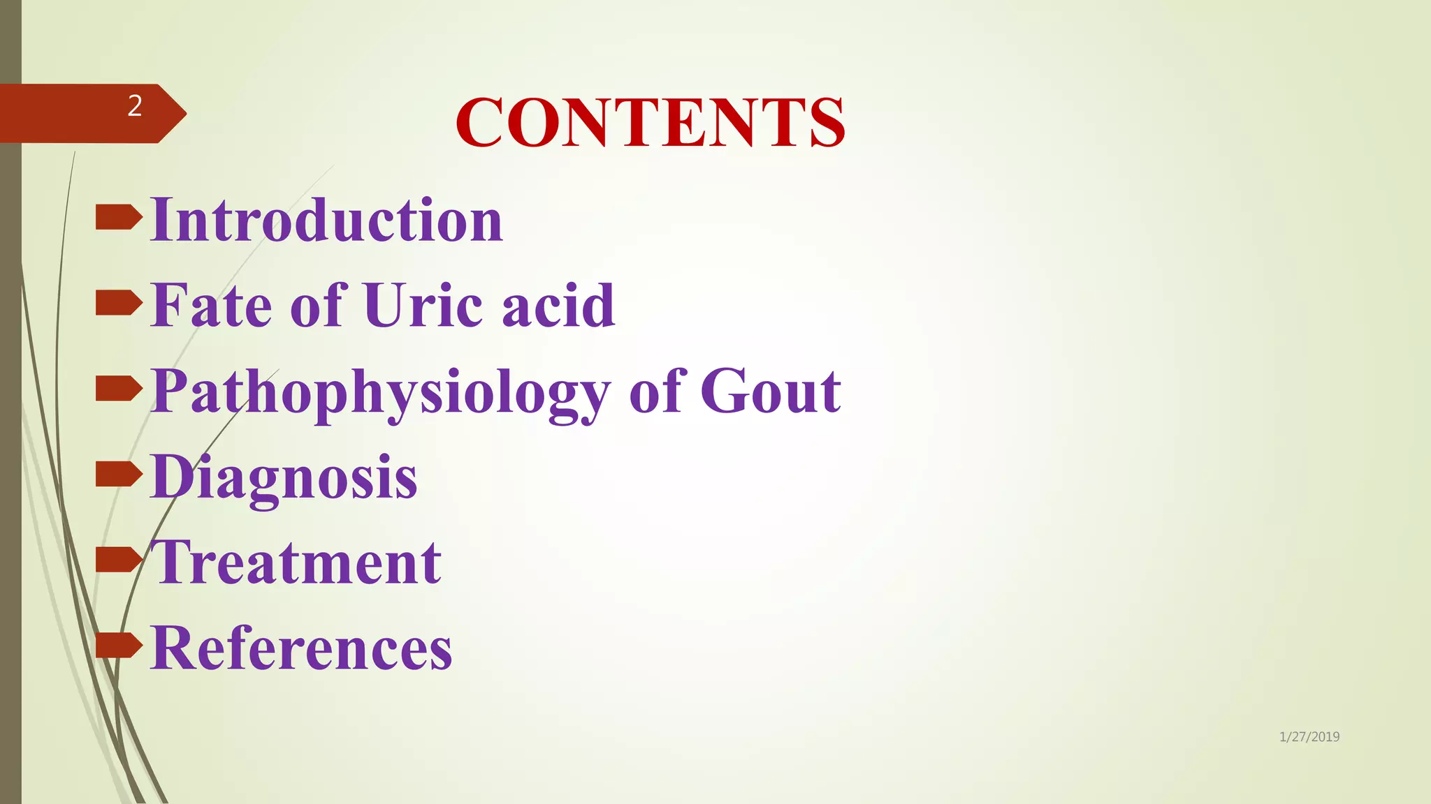 pathology & treatment of Gout | PPTX