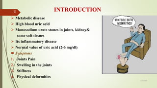 pathology & treatment of Gout | PPTX