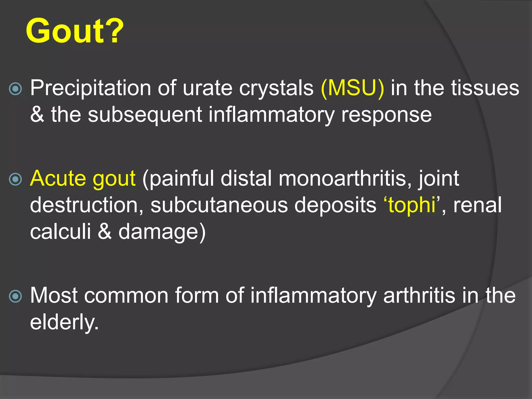 Pharmacotherapy of Gout | PPTX