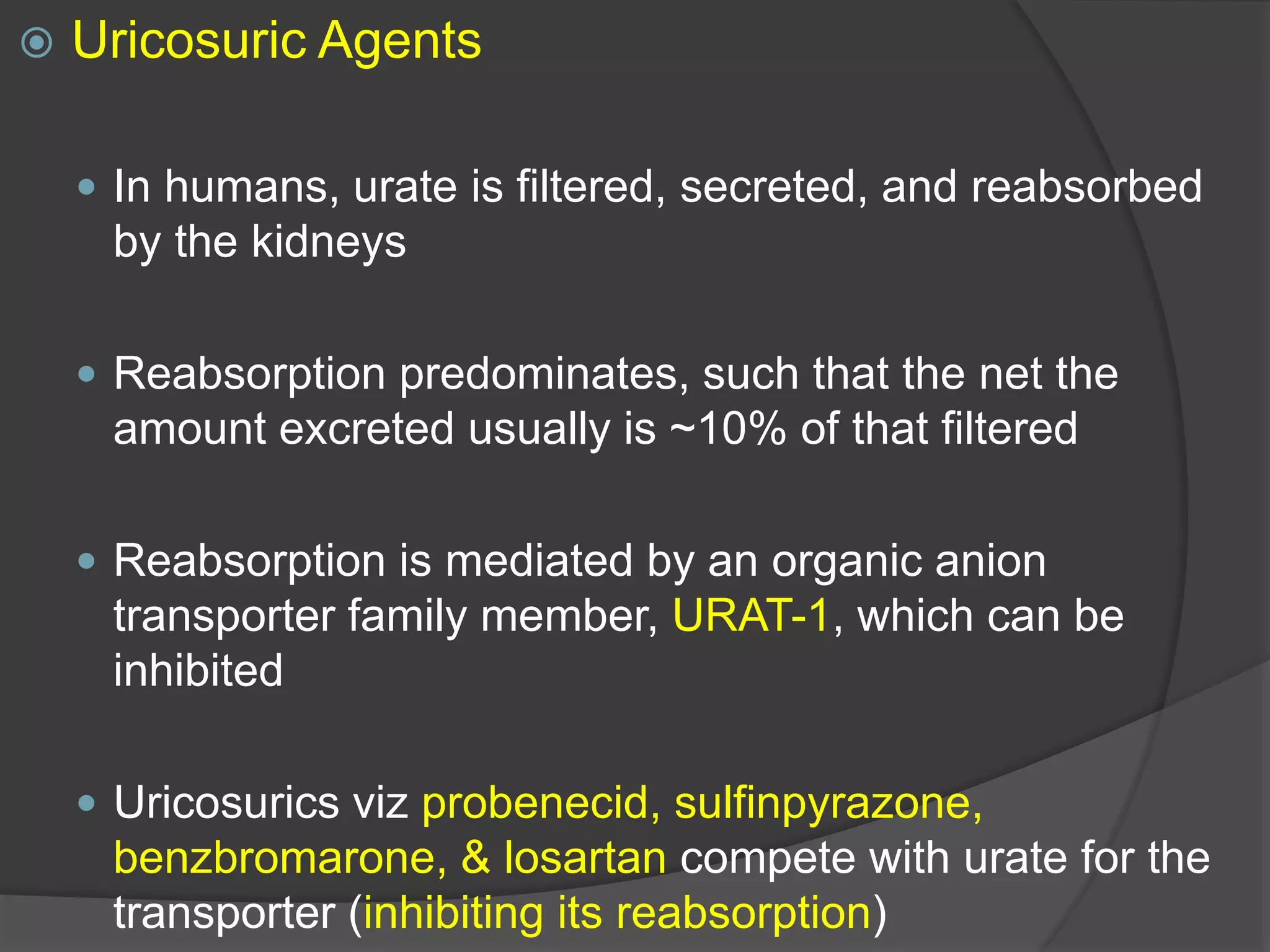 Pharmacotherapy of Gout | PPTX
