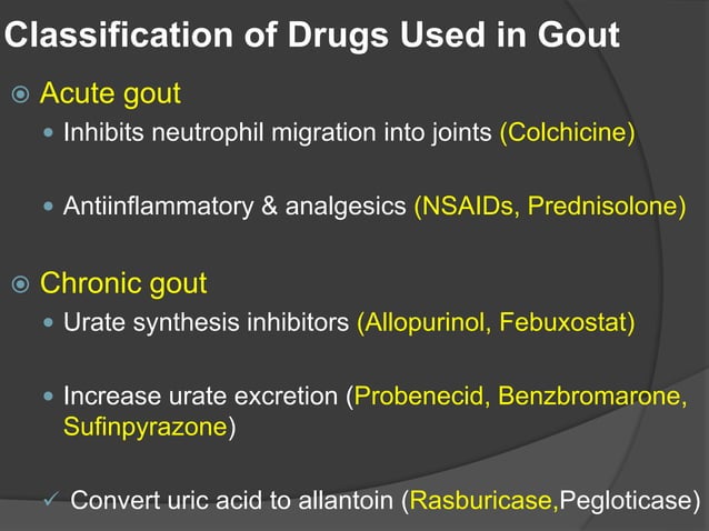 Pharmacotherapy of Gout | PPTX