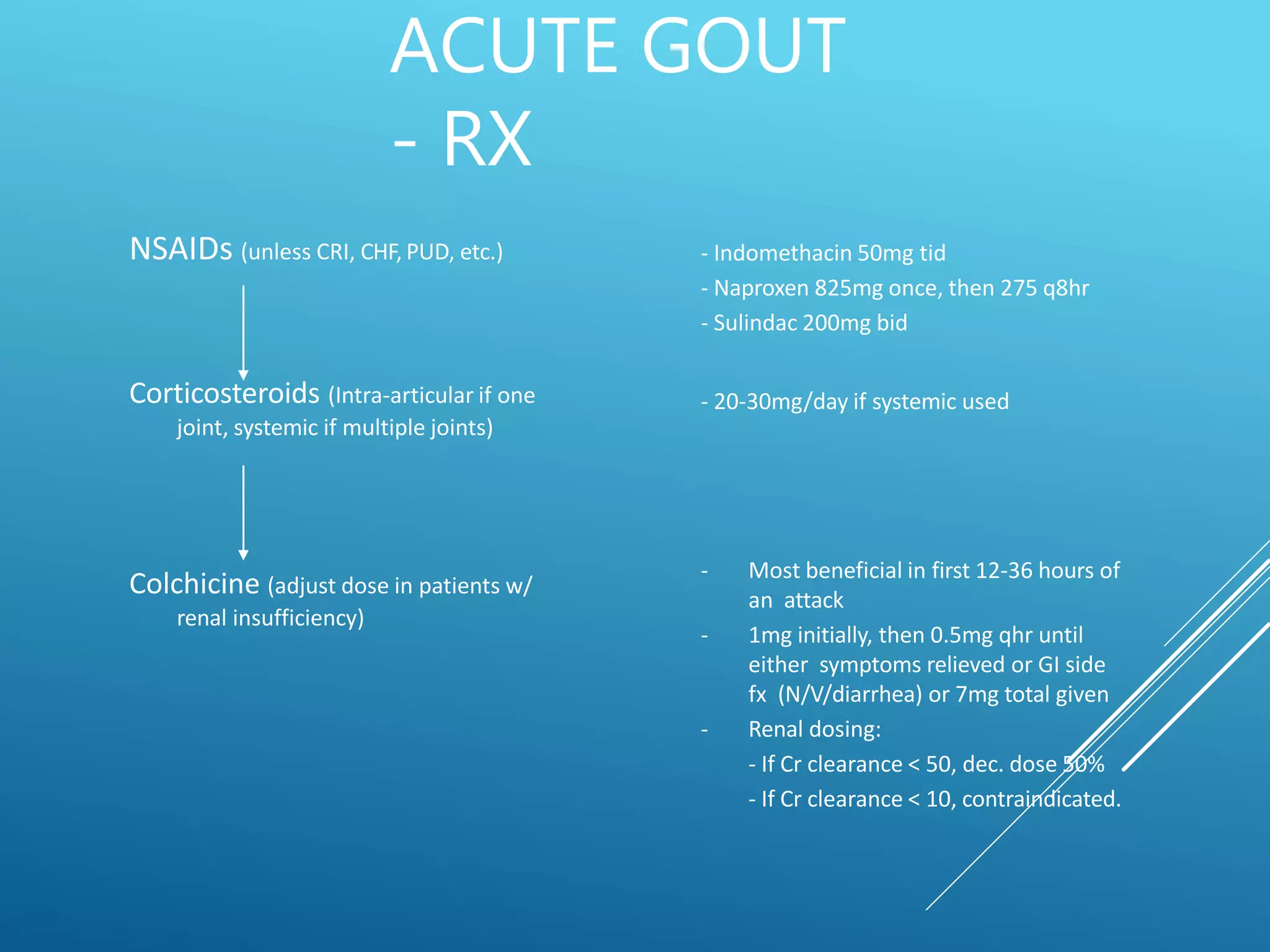 Gout - Clinical features , diagnosis and management | PPTX
